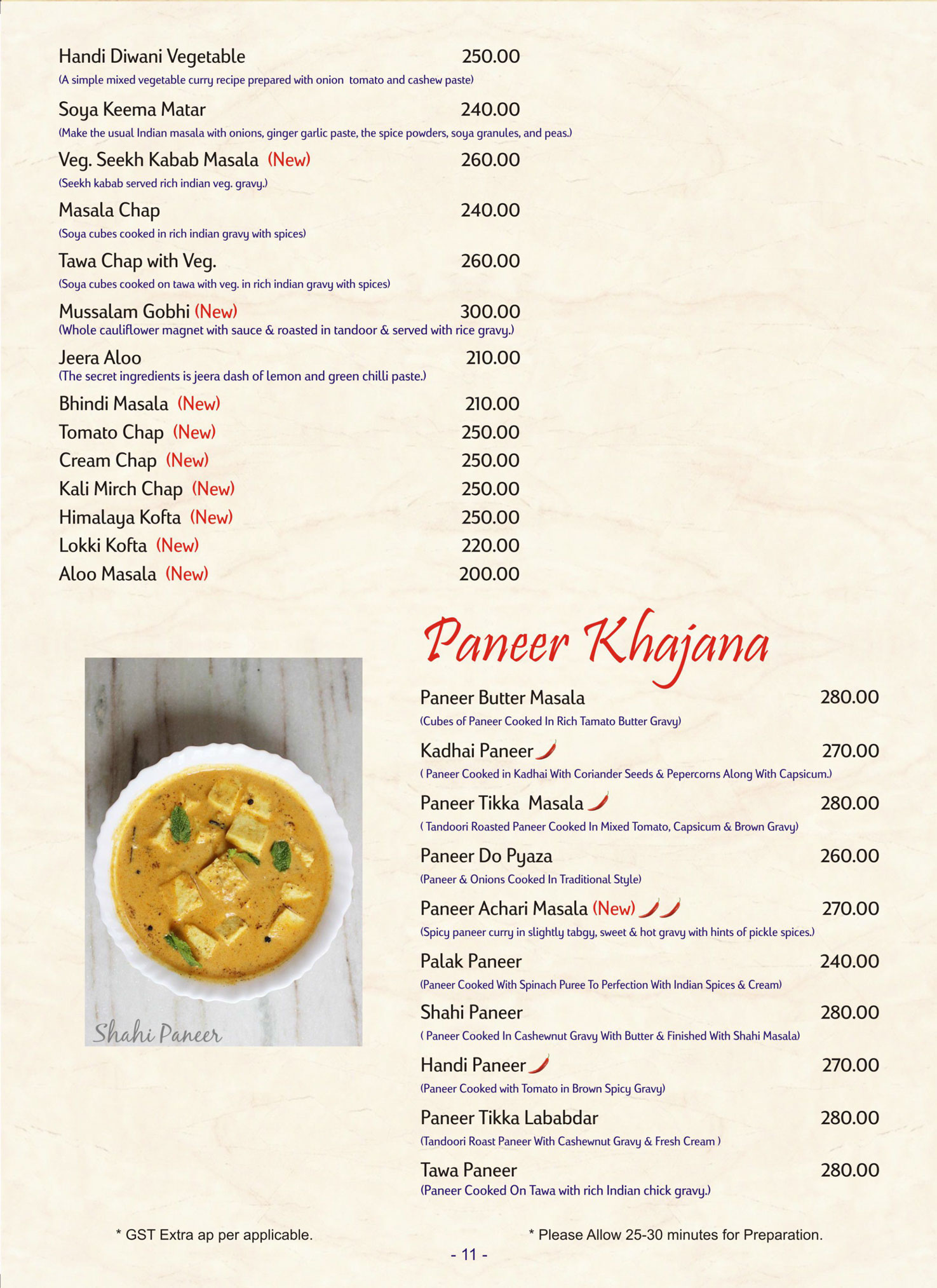 MENU - Grand Inn Hotel & Restaurant , Best Hotel In Hanumangarh