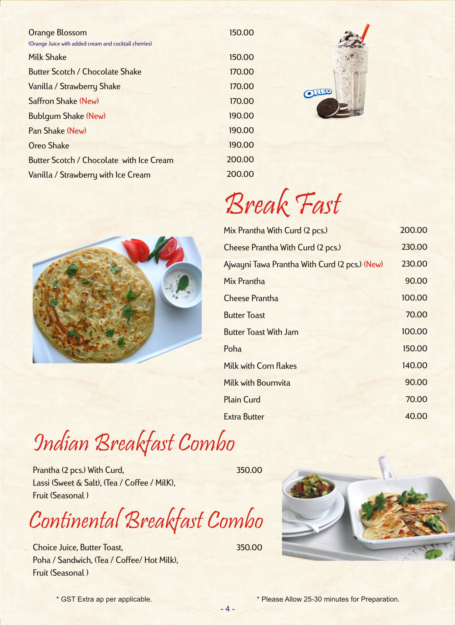 MENU - Grand Inn Hotel & Restaurant , Best Hotel In Hanumangarh